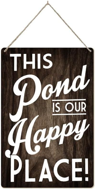 Wood Sign 8x10 Inch Wooden Sign Room Decorations Pond Sign This Pond Is ...