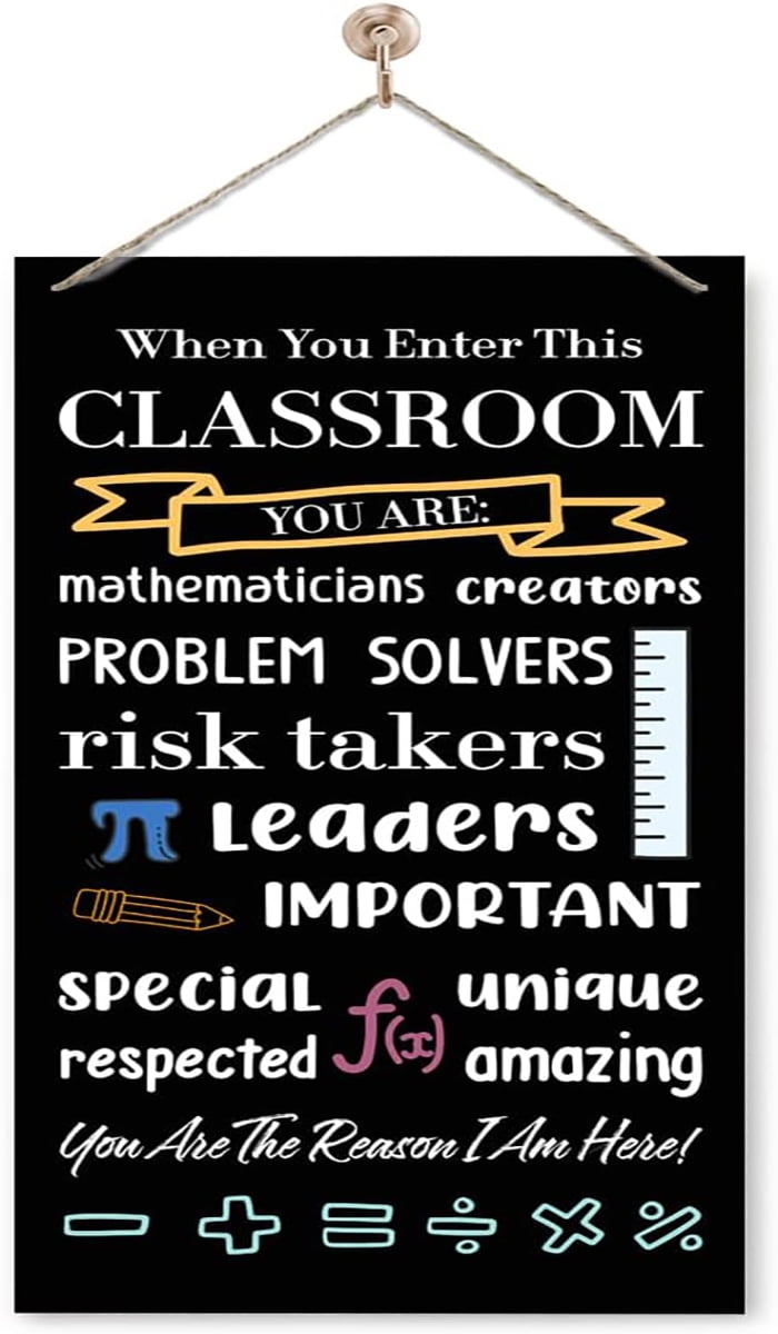 Wood Sign 8x10 Inch When You Enter This Classroom Sign Classroom Decor ...