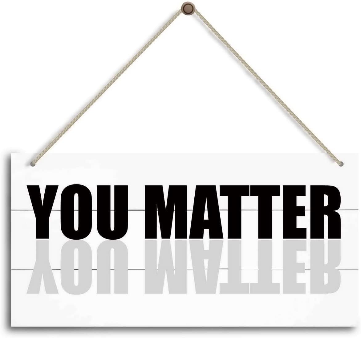 Wood Sign 5x10 Inch You Matter Inspirational Home Office Decor Bedroom ...