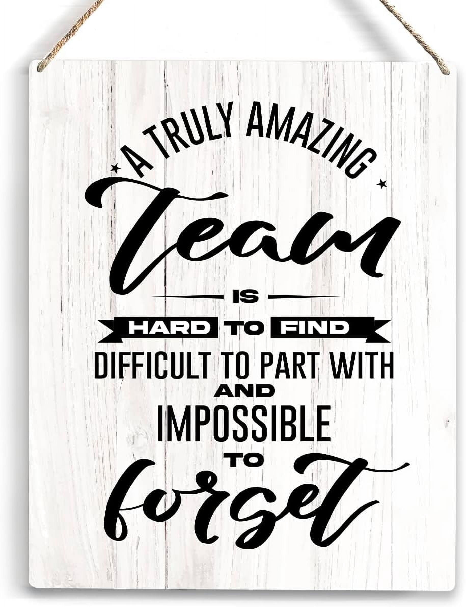 Wood Sign 8x12 Inch A Truly Amazing Team Is Hard To Find Wooden Hanging ...