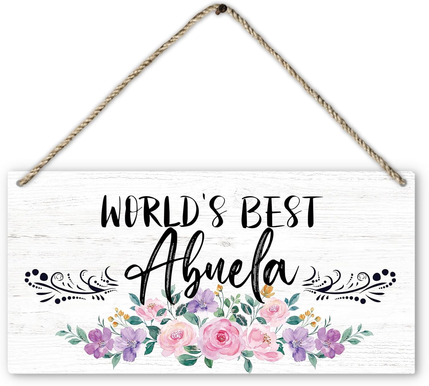 Wood Sign 6x12 Inch Abuela Grandma Gifts Spanish Abuela Floral Decor ...