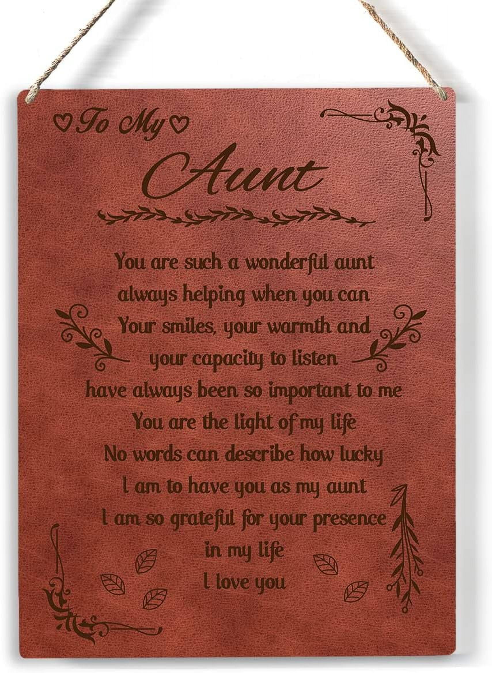 Wood Sign 8x12 Inch Aunt Wood Sign To My Aunt You Are Such A Wonderful ...