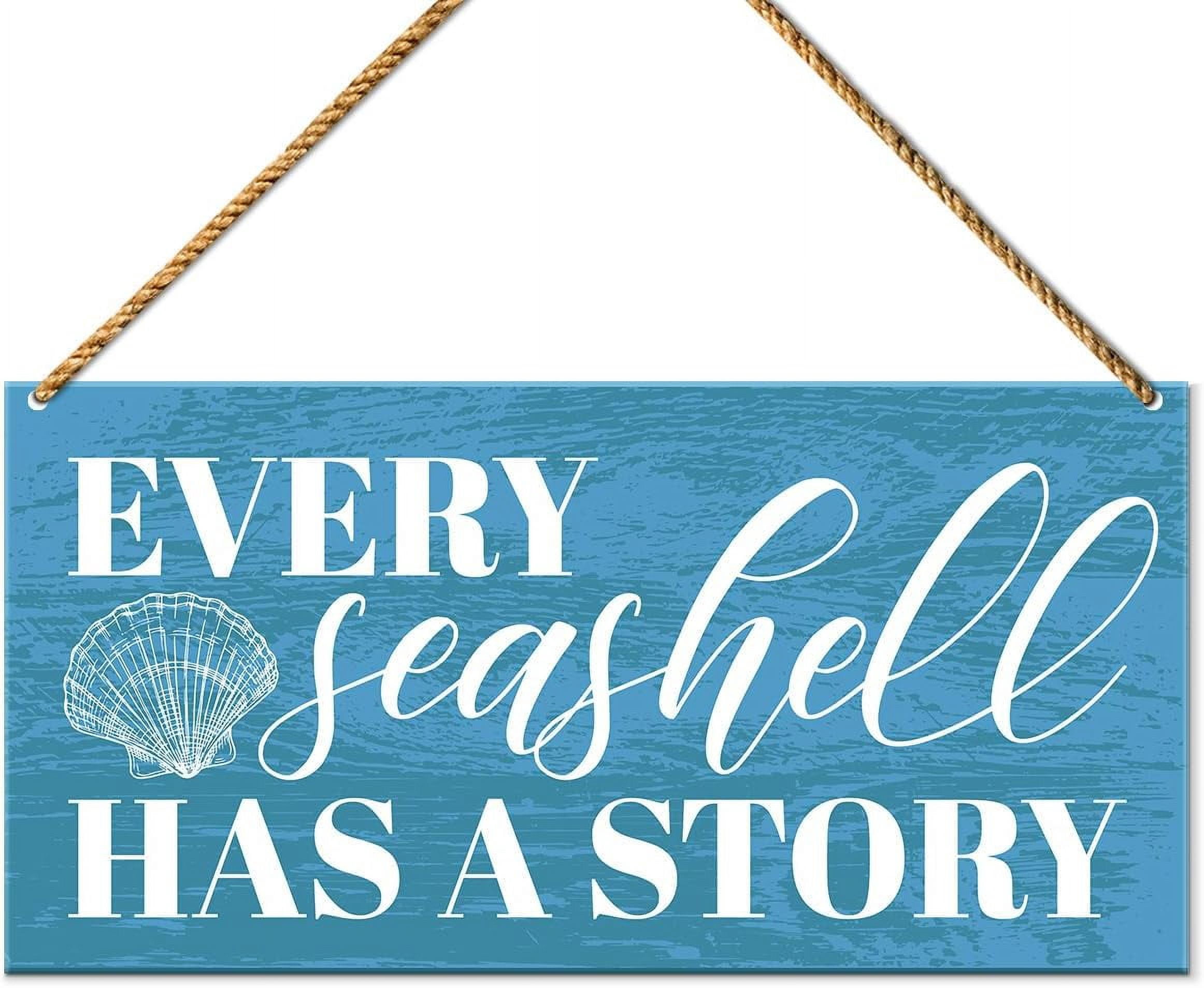 Wood Sign 6x12 Inch Beach Wood Sign Decor Summer Bathroom Home Beach ...