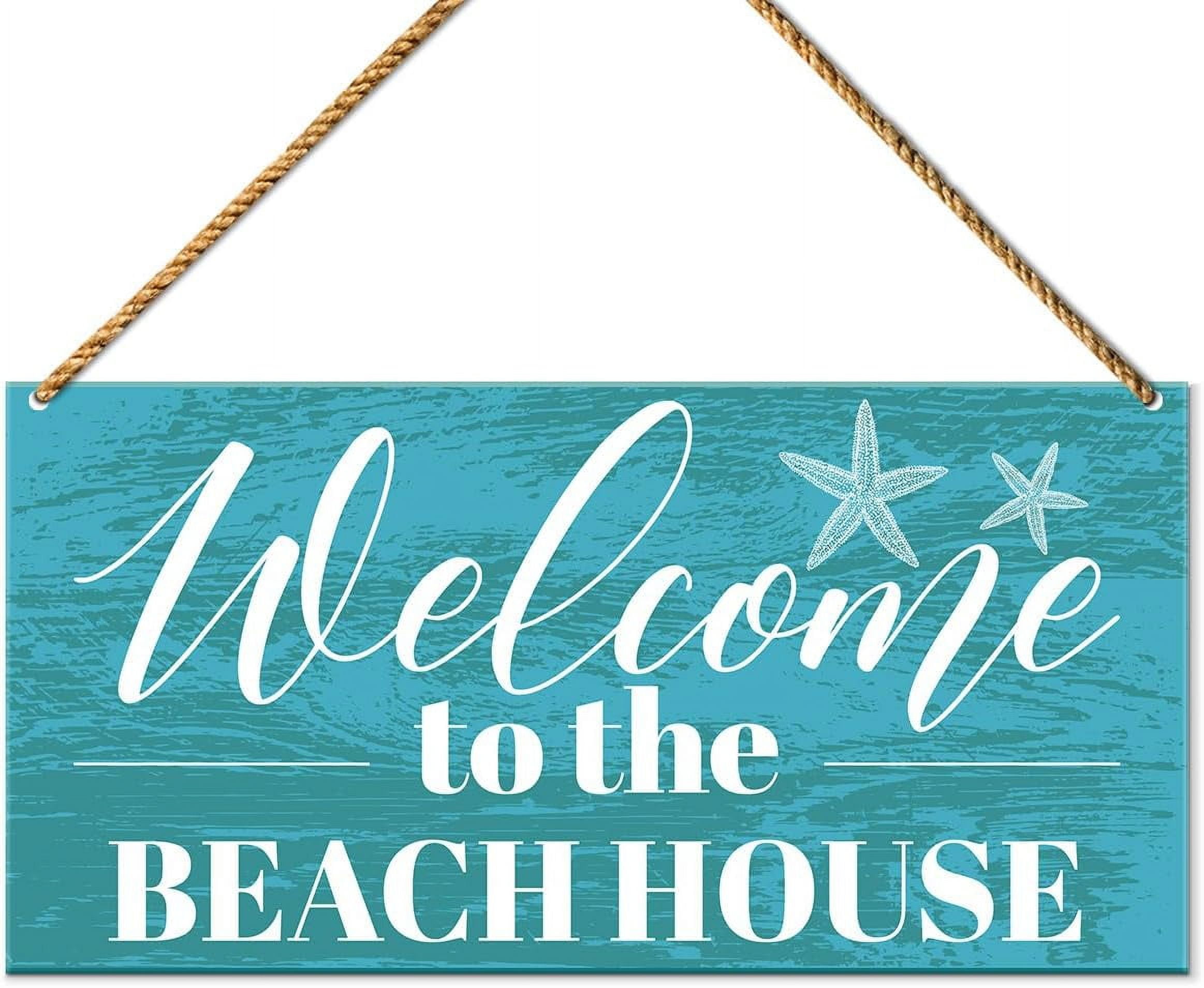 Wood Sign 6x12 Inch Beach Wood Sign Decor Beach Welcome Sign Decor For ...
