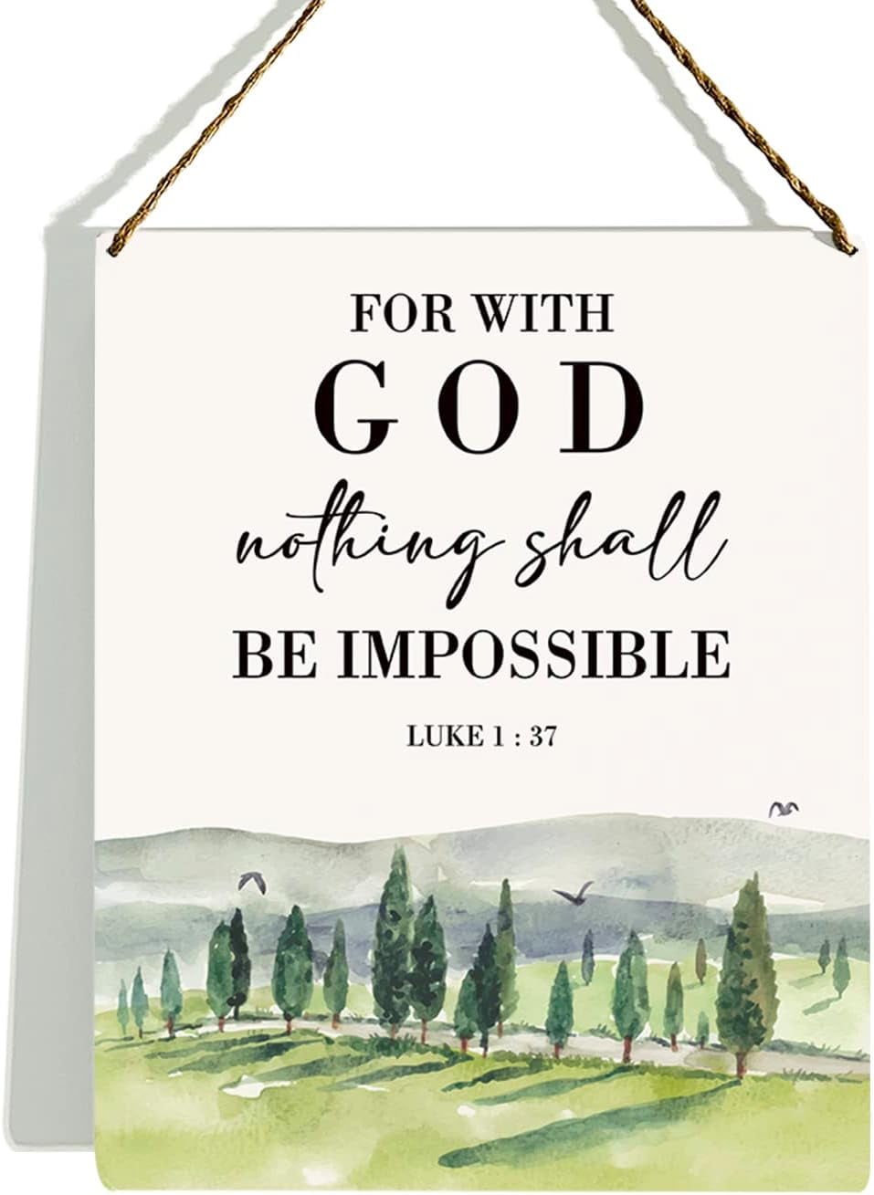 Wood Sign 8x12 Inch Bible Verse Wall Decor Wooden Hanging Sign ...