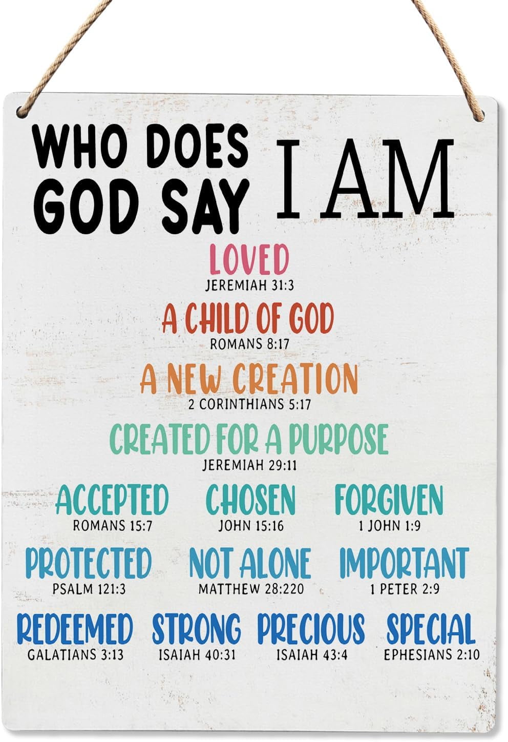 Wood Sign 8x12 Inch Bible Verses Wall Decor Inspirational Bible ...