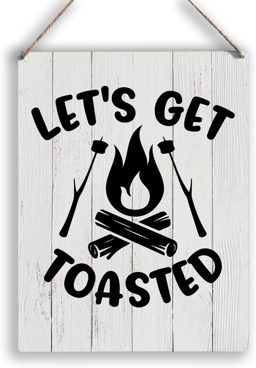 Wood Sign 8x12 Inch Camping Campfire Wooden Rustic Signs Home Wall ...