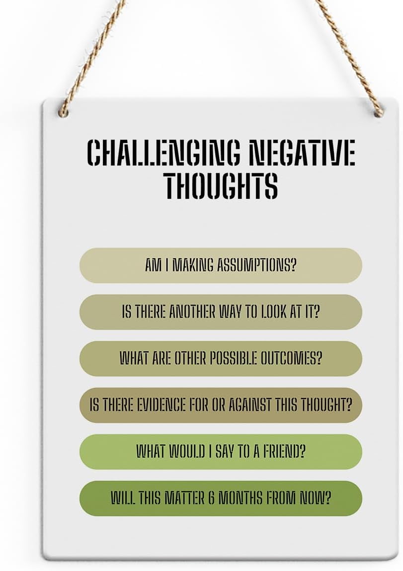 Wood Sign 8x12 Inch Challenging Wall Decor Therapy Office Decor Mental ...