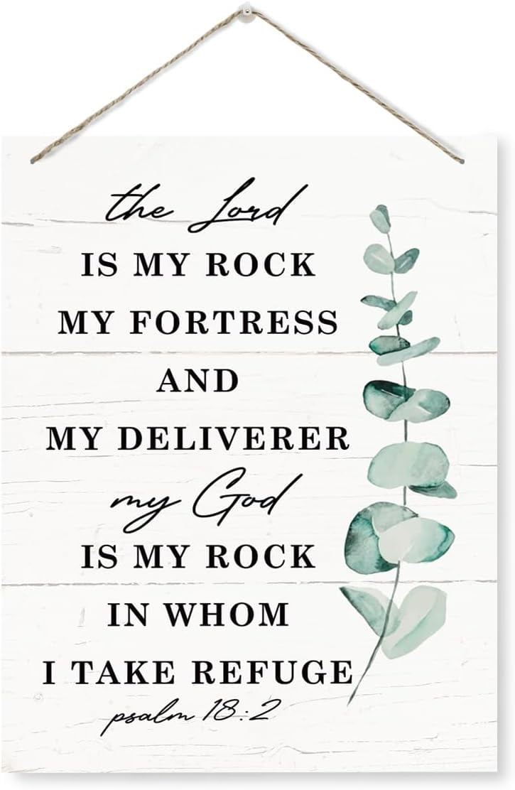 Wood Sign 8x12 Inch Christian Decor Christian Rustic Hanging Wooden ...