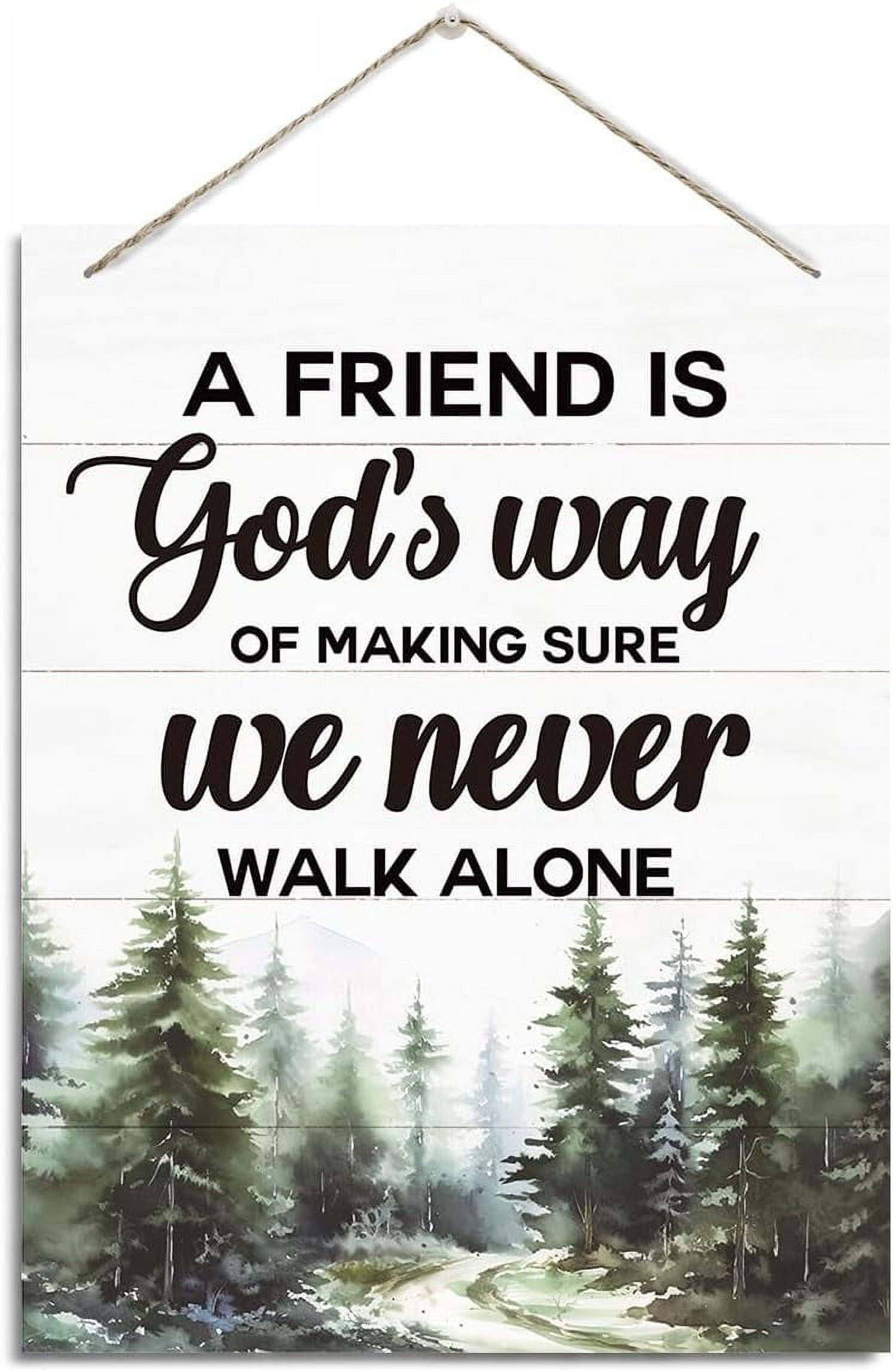 Wood Sign 8x12 Inch Christian Decor Hanging Wood Plaque Sign Friend ...