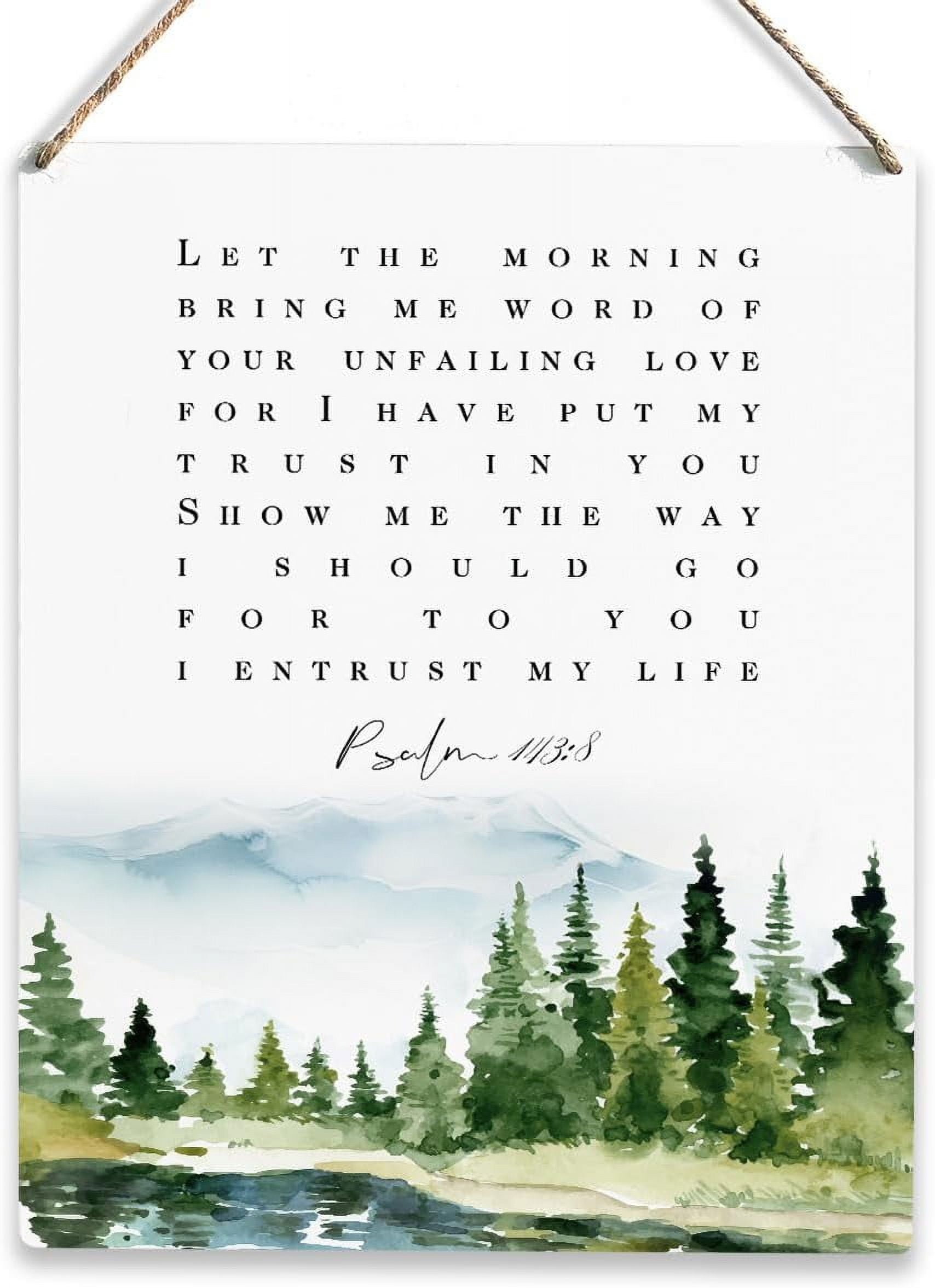 Wood Sign 8x12 Inch Christian Inspirational Quotes Wall Art Encouraging ...