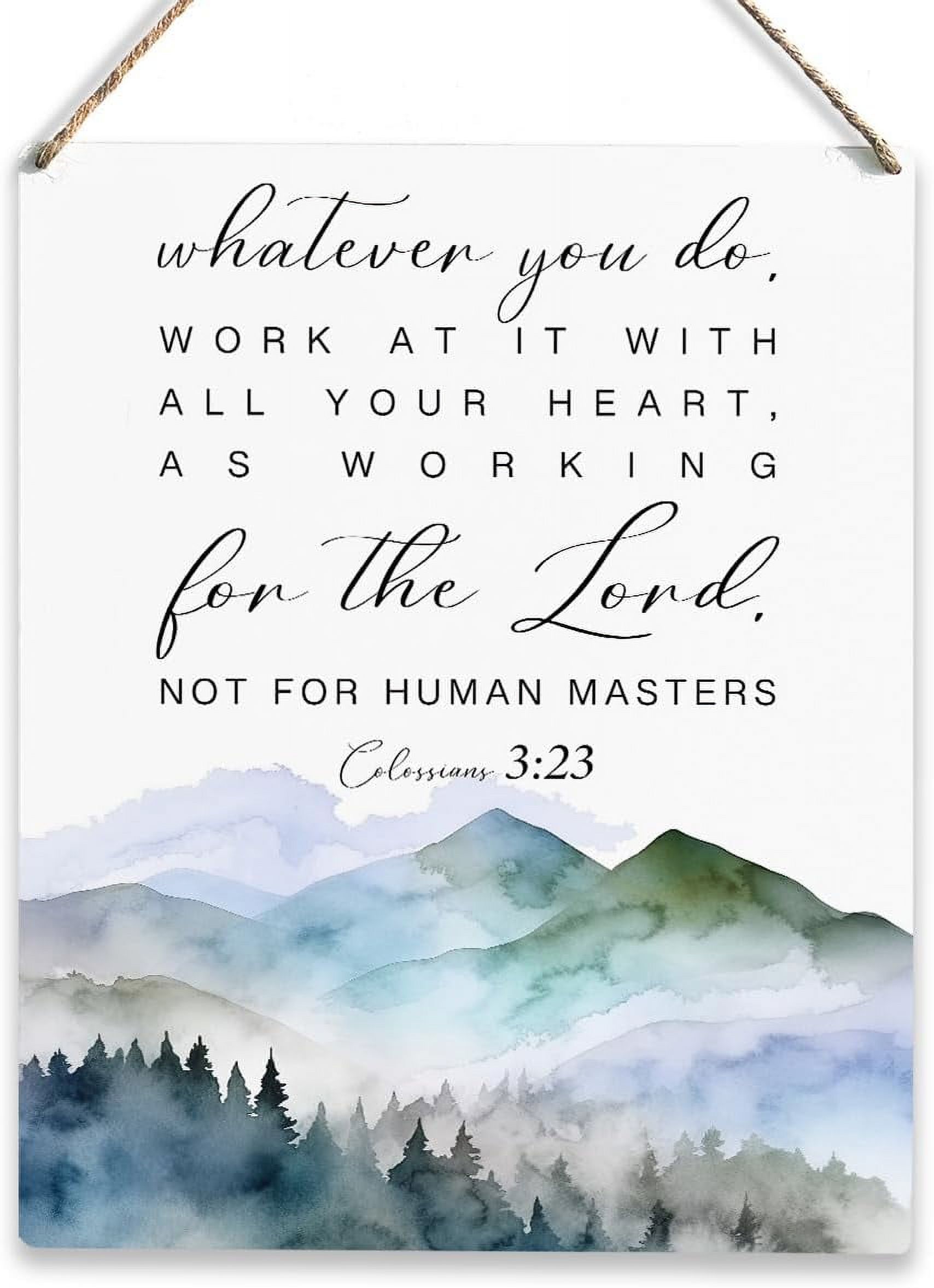 Wood Sign 8x12 Inch Christian Inspirational Quotes Wall Art Motivation ...