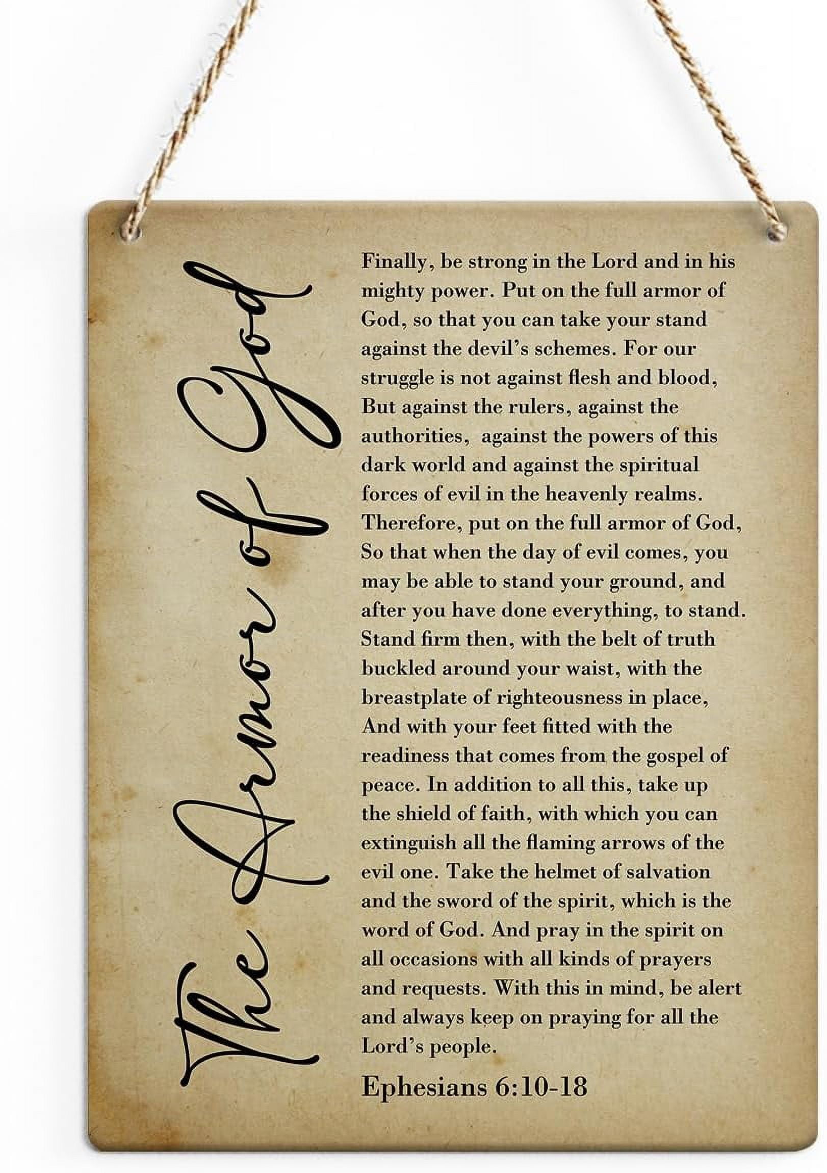 Wood Sign 8x12 Inch Christian Quotes Motivational Scripture Rustic Wall ...