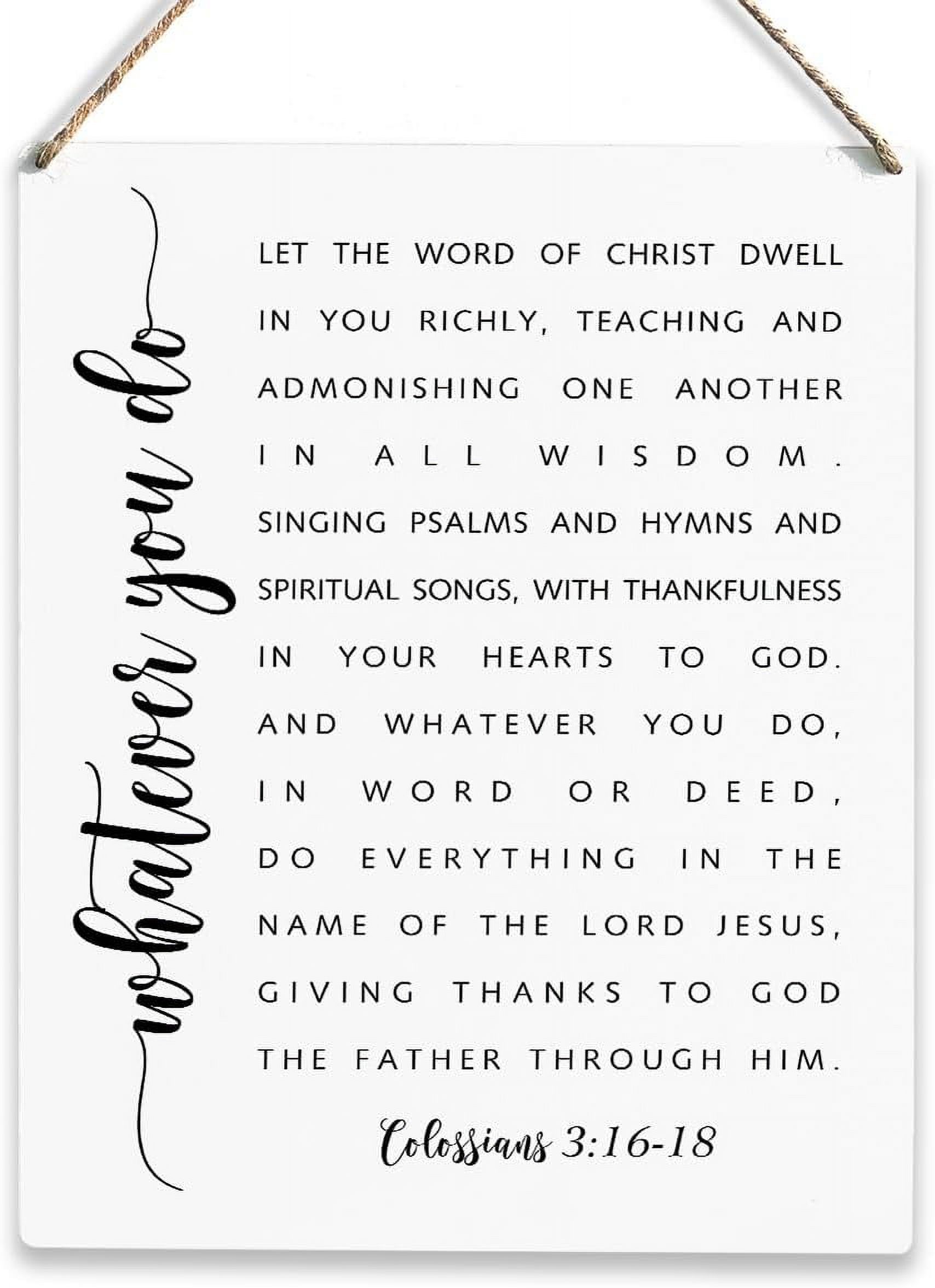 Wood Sign 8x12 Inch Christian Quotes Wall Art Motivational Rustic ...