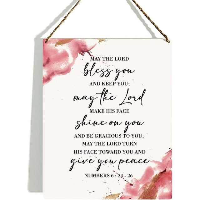 Wood Sign 8x12 Inch Christian Wall Decor Bible Verse Wall Decor Wooden ...