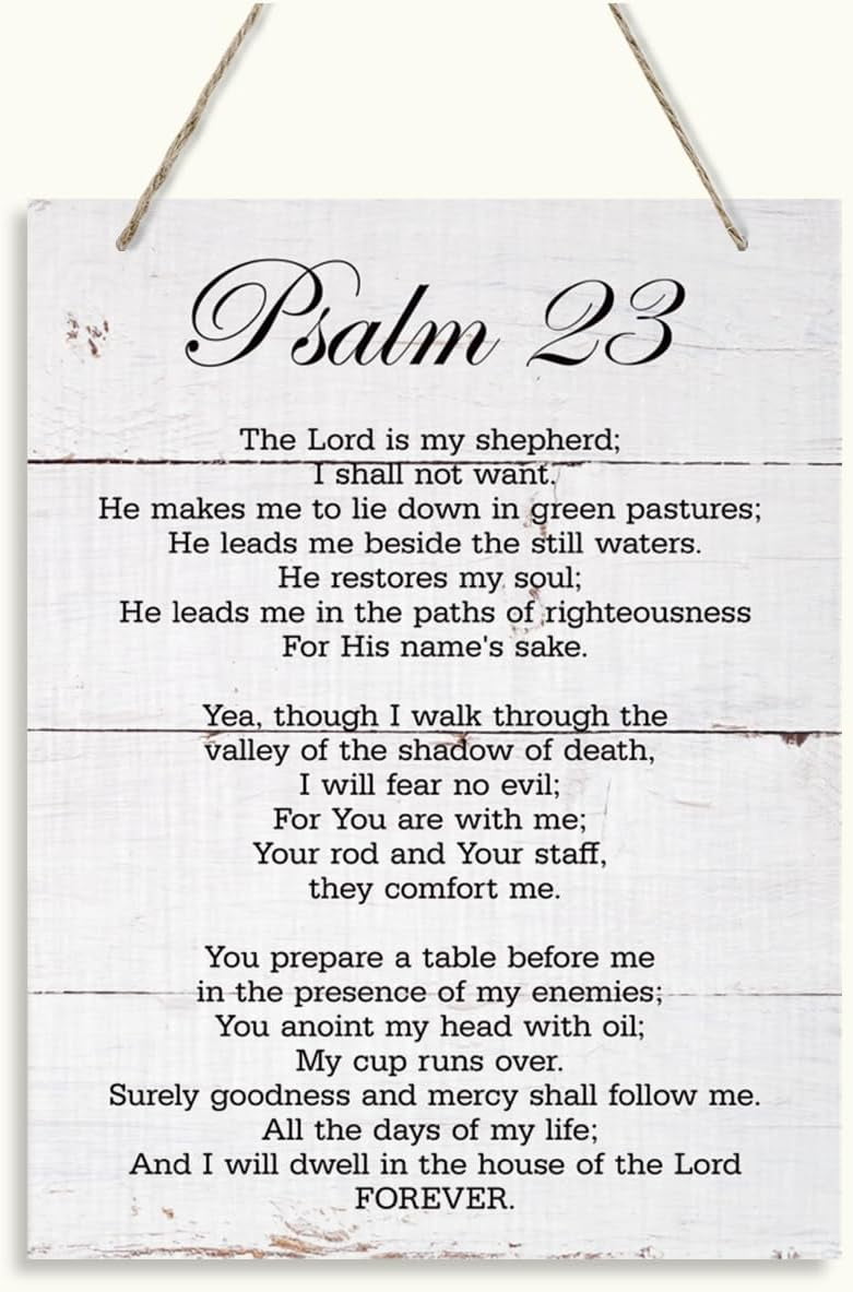 Wood Sign 8x12 Inch Christian Wall Decor Hanging Wooden Plaques Decor ...