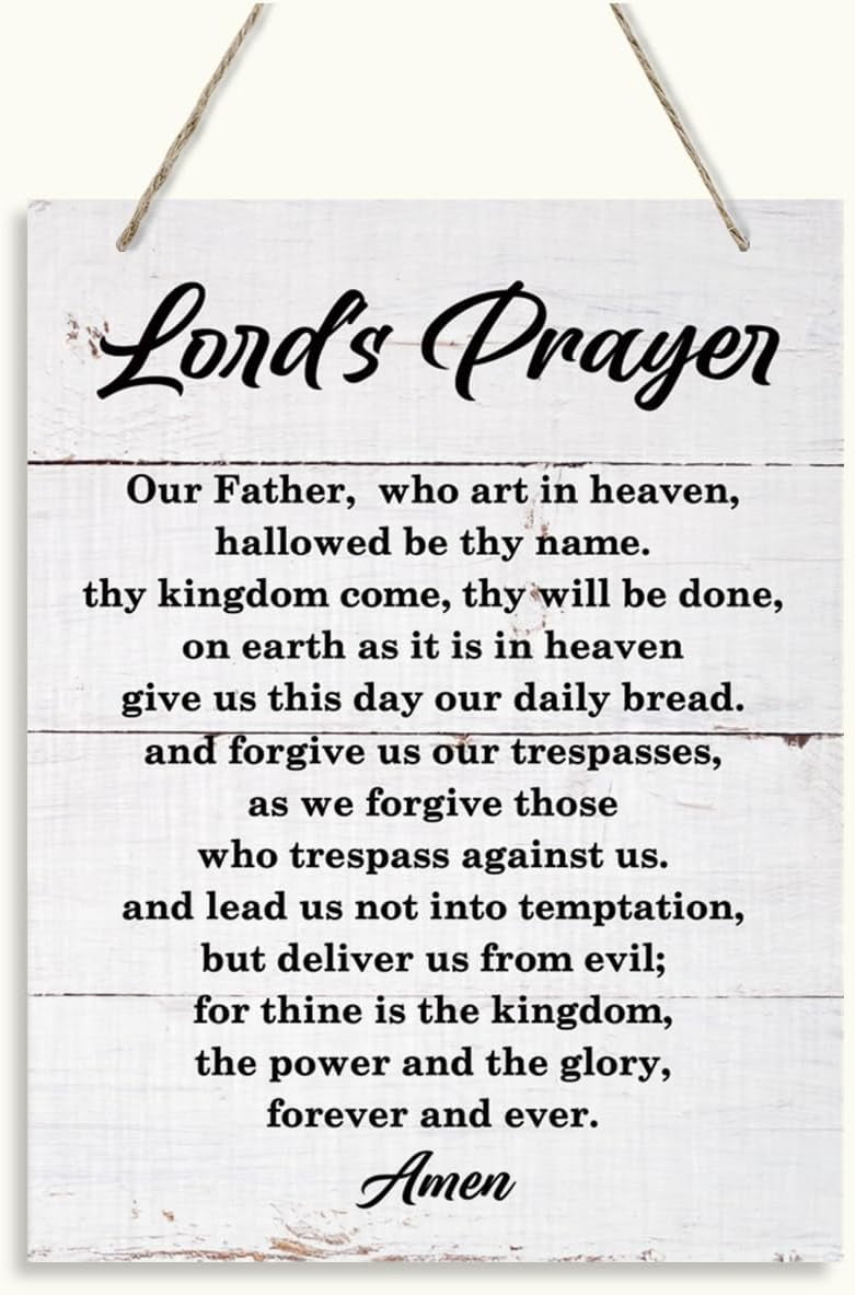 Wood Sign 8x12 Inch Christian Wall Decor Hanging Wooden Plaques Decor ...