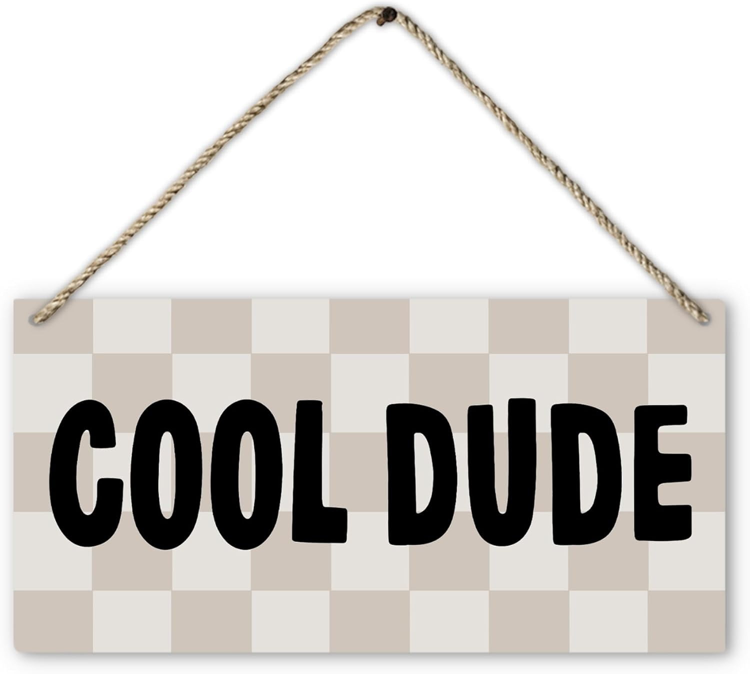 Wood Sign 6x12 Inch Dorm Room Decor Cool Dude Preppy Retro Boho Beige ...