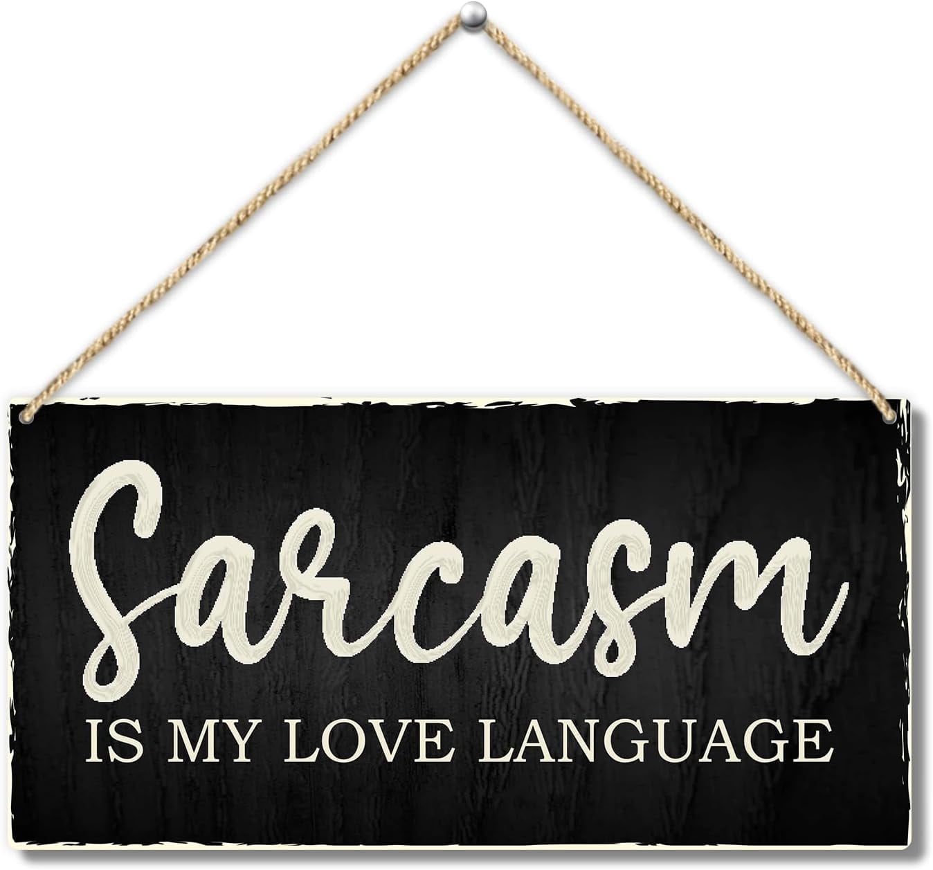 Wood Sign 6x12 Inch Front Door Wooden Humor Quote Hanging Sign Sarcasm ...