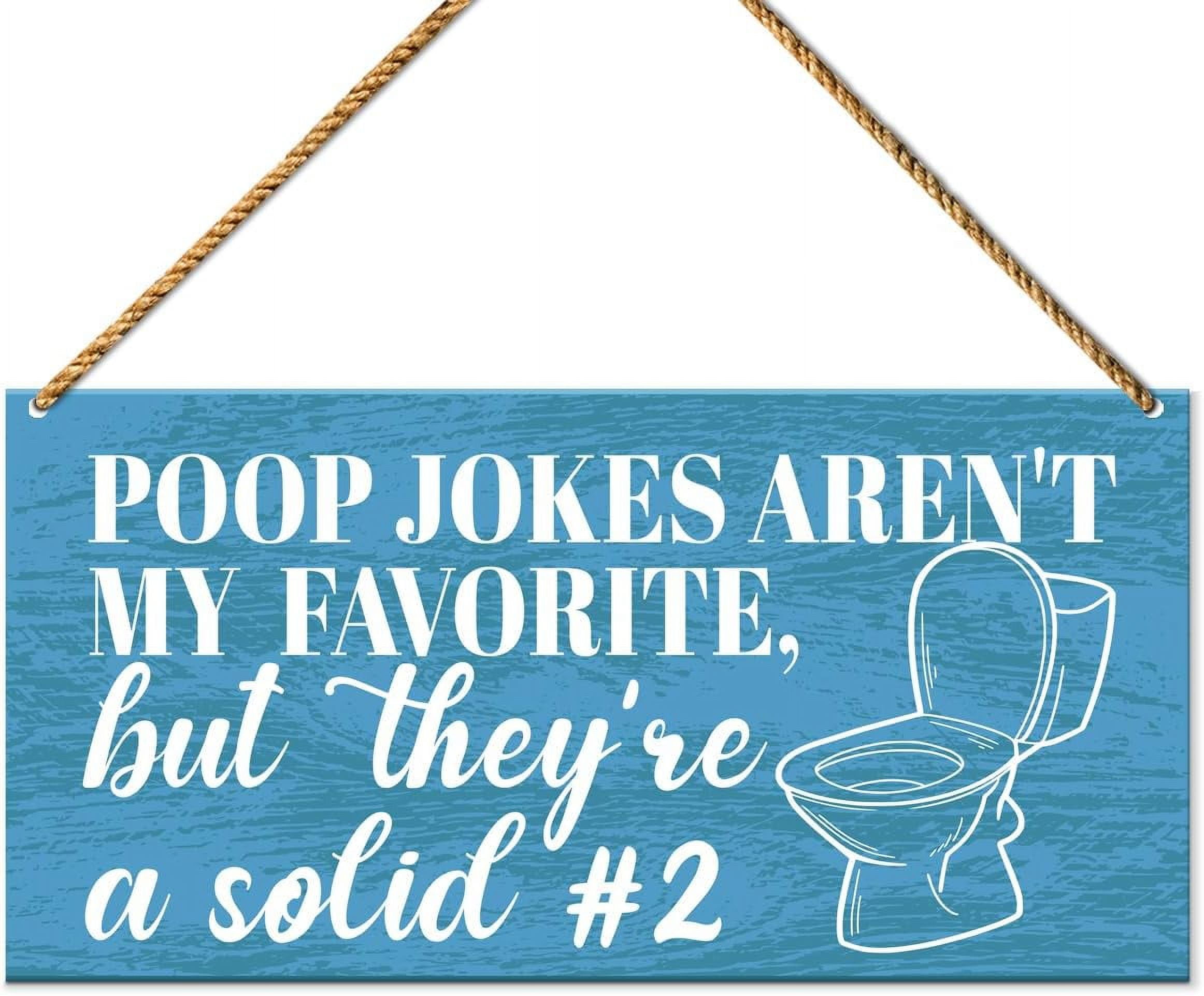 Wood Sign 6x12 Inch Funny Bathroom Wood Sign Decor Guest Bathroom ...
