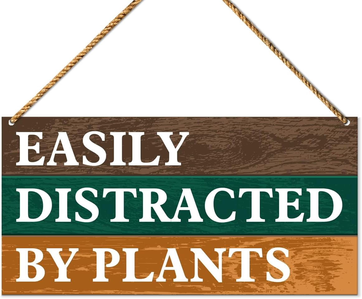 Wood Sign 6x12 Inch Funny Plant Lover Wall Decor Plant Sign Decor For ...