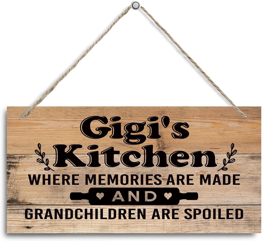 Wood Sign 6x12 Inch Gigi'S Kitchen Sign Where Memories Are Made And ...