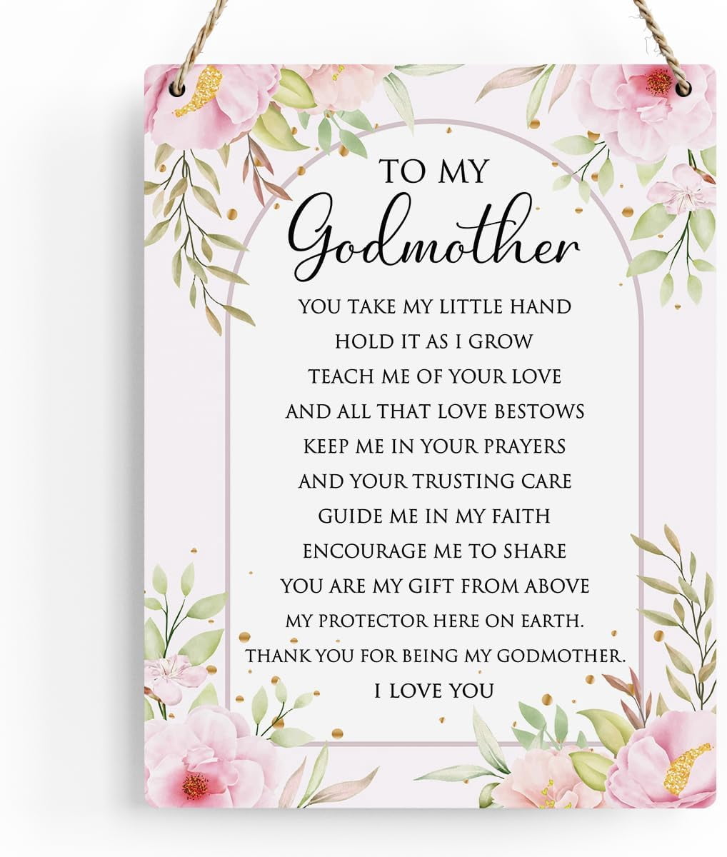 Wood Sign 8x12 Inch Godmother Gifts From Godchild Godmother Proposal ...
