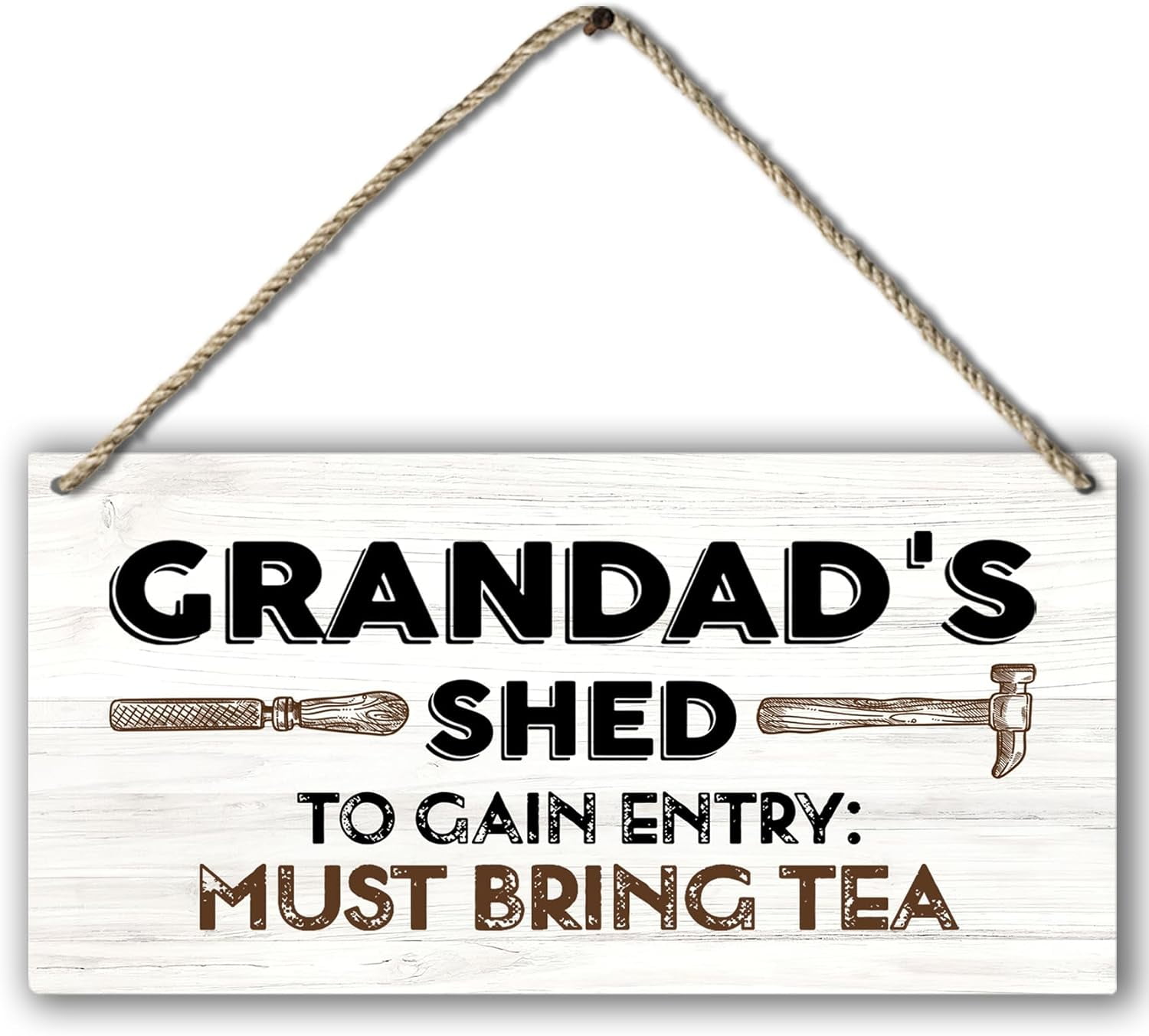 Wood Sign 6x12 Inch Grandad Gifts Grandad'S Shed To Gain Entry Must ...