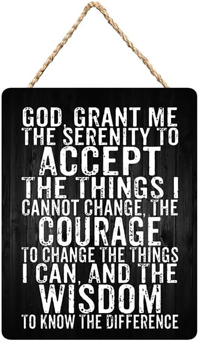 Wood Sign 8x12 Inch Hanging Door Sign God Grant Me The Serenity To ...