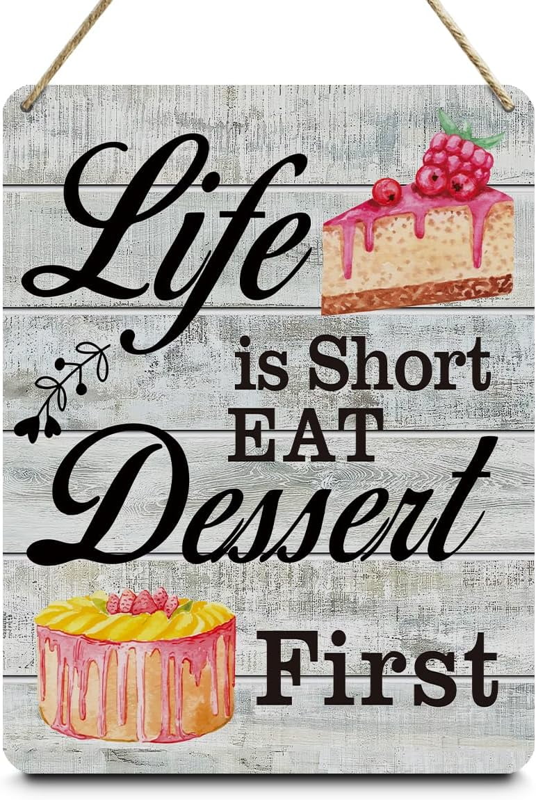 Wood Sign 8x12 Inch Humorous Kitchen Decor Wooden Wall Sign Farmhouse ...