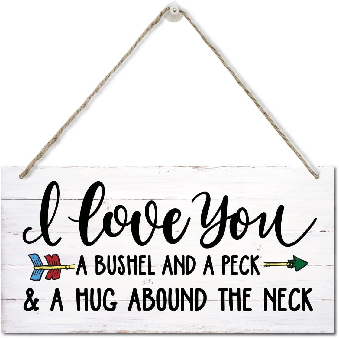 Wood Sign 6x12 Inch I Love You Bushel And A Peck Decor Bushel And Peck ...