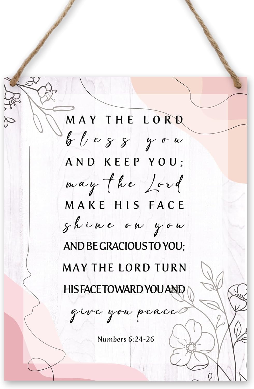 Wood Sign 8x12 Inch Inspirational Bible Verses Scripture Wall Art ...