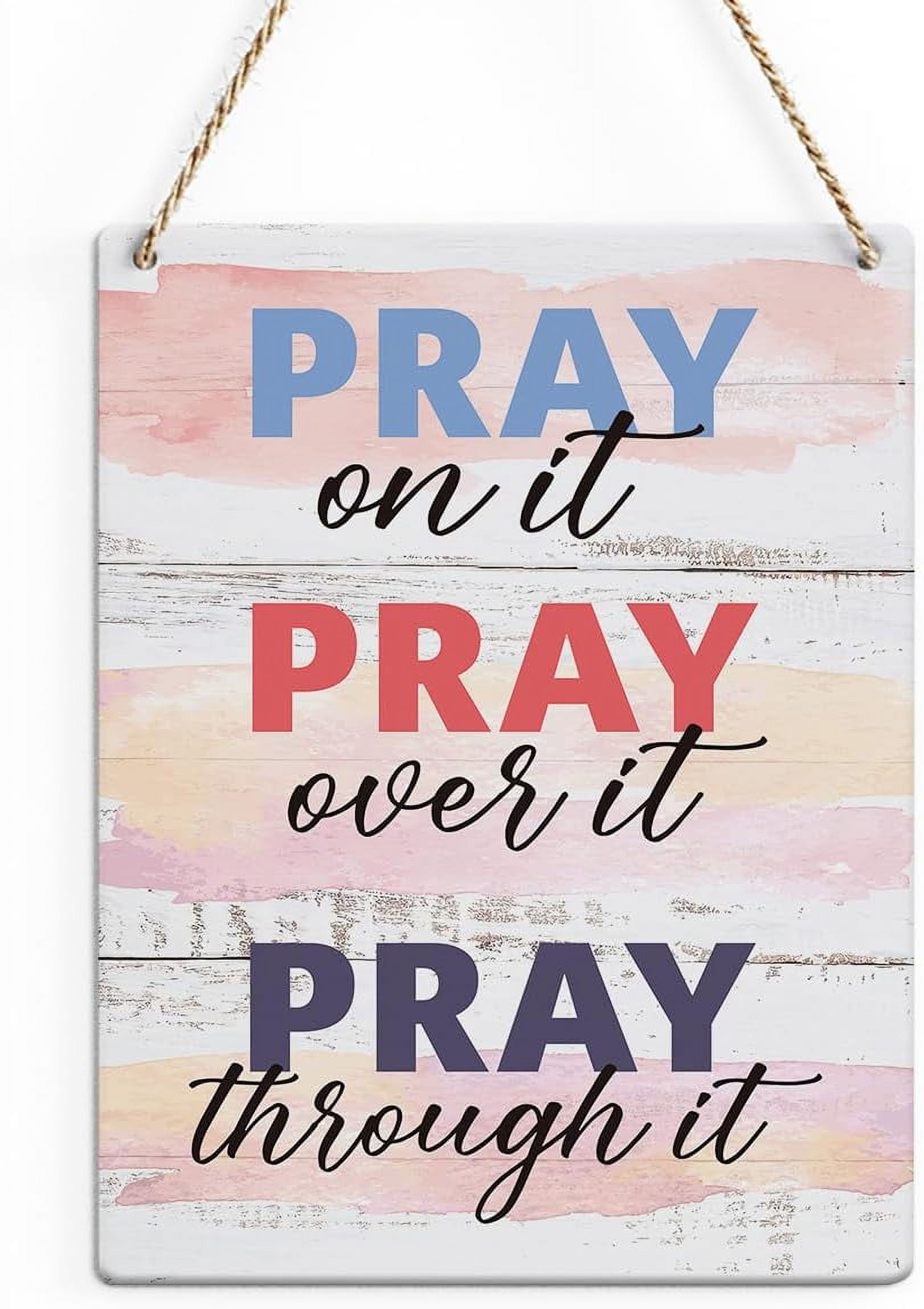 Wood Sign 8x12 Inch Inspirational Christian Gifts Rustic Bible Verse ...