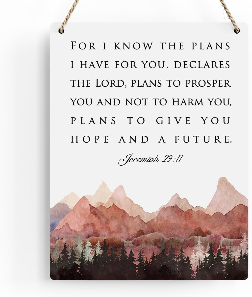 Wood Sign 8x12 Inch Inspirational Decor For I Know The Plans I Have For ...