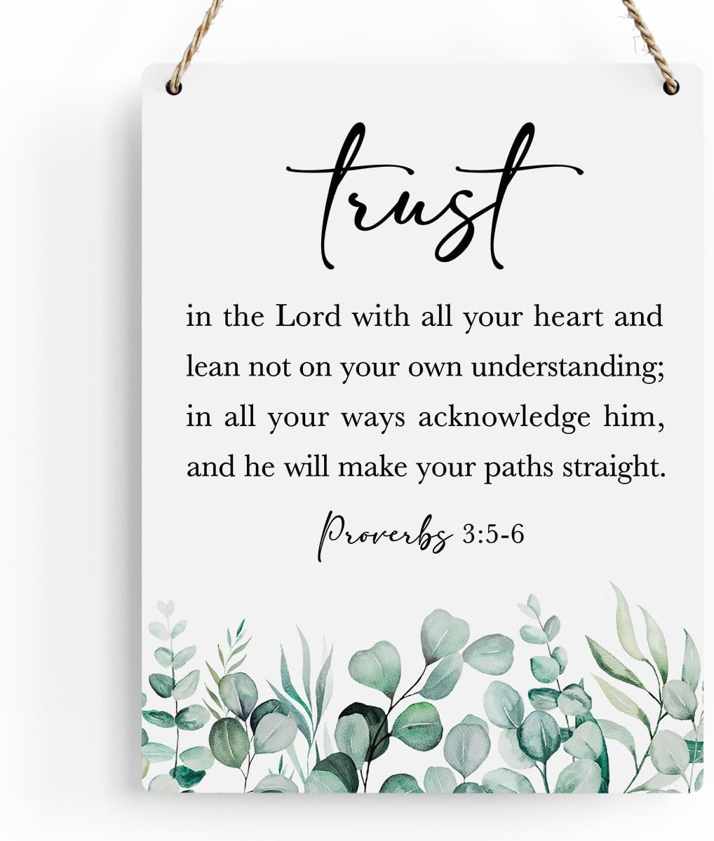 Wood Sign 8x12 Inch Inspirational Decor Proverbs 35 6 Christian Gifts ...