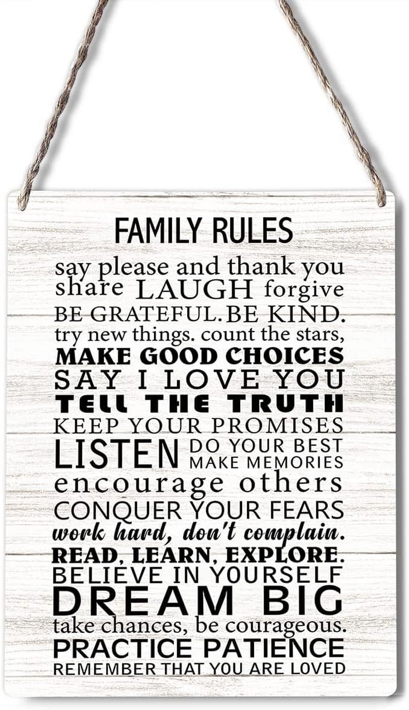 Wood Sign 8x12 Inch Inspirational Quote Signs Wall Decor Rustic Family ...