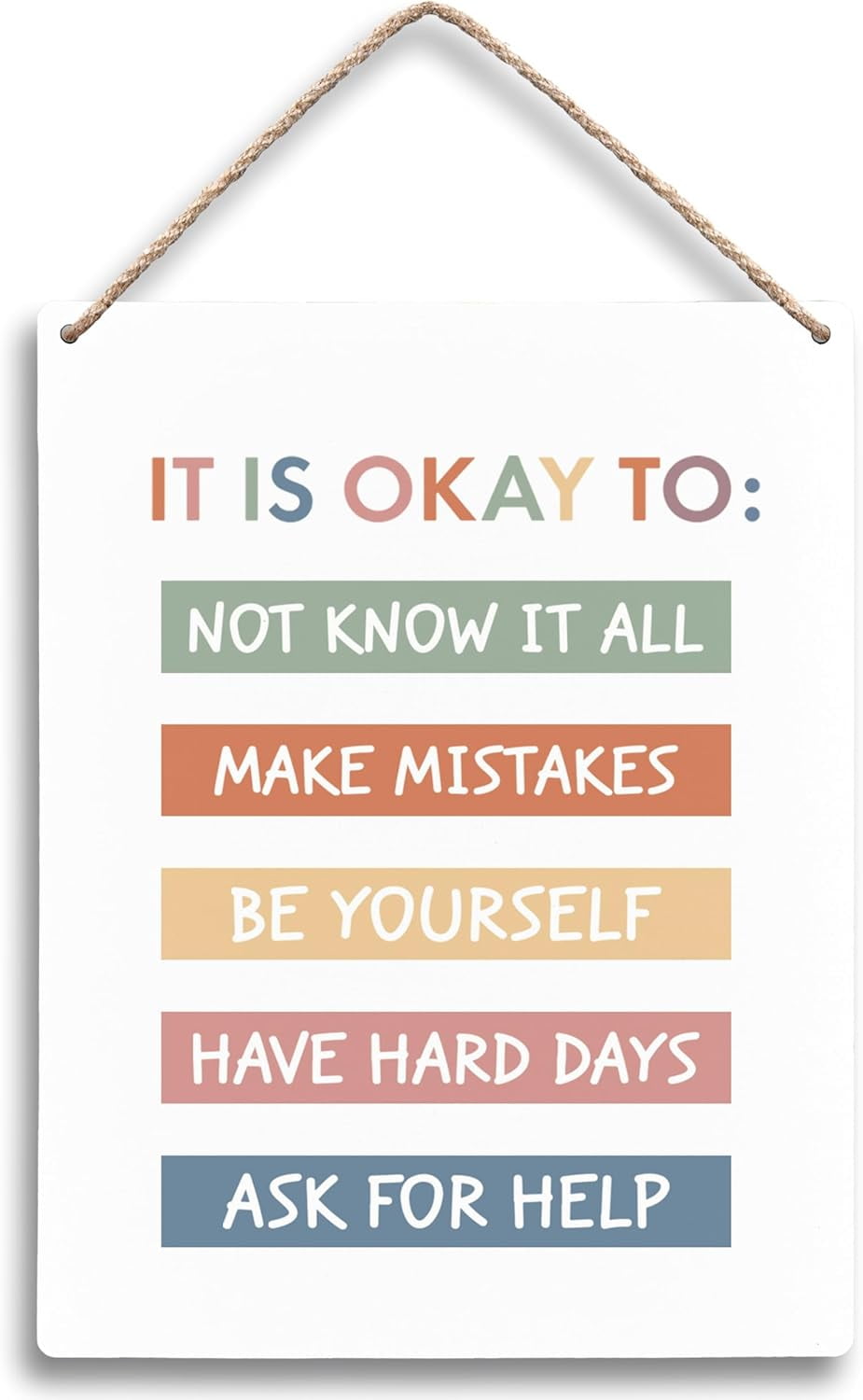Wood Sign 8x12 Inch It Is Okay To Make Mistakes Hanging Wooden Signs ...