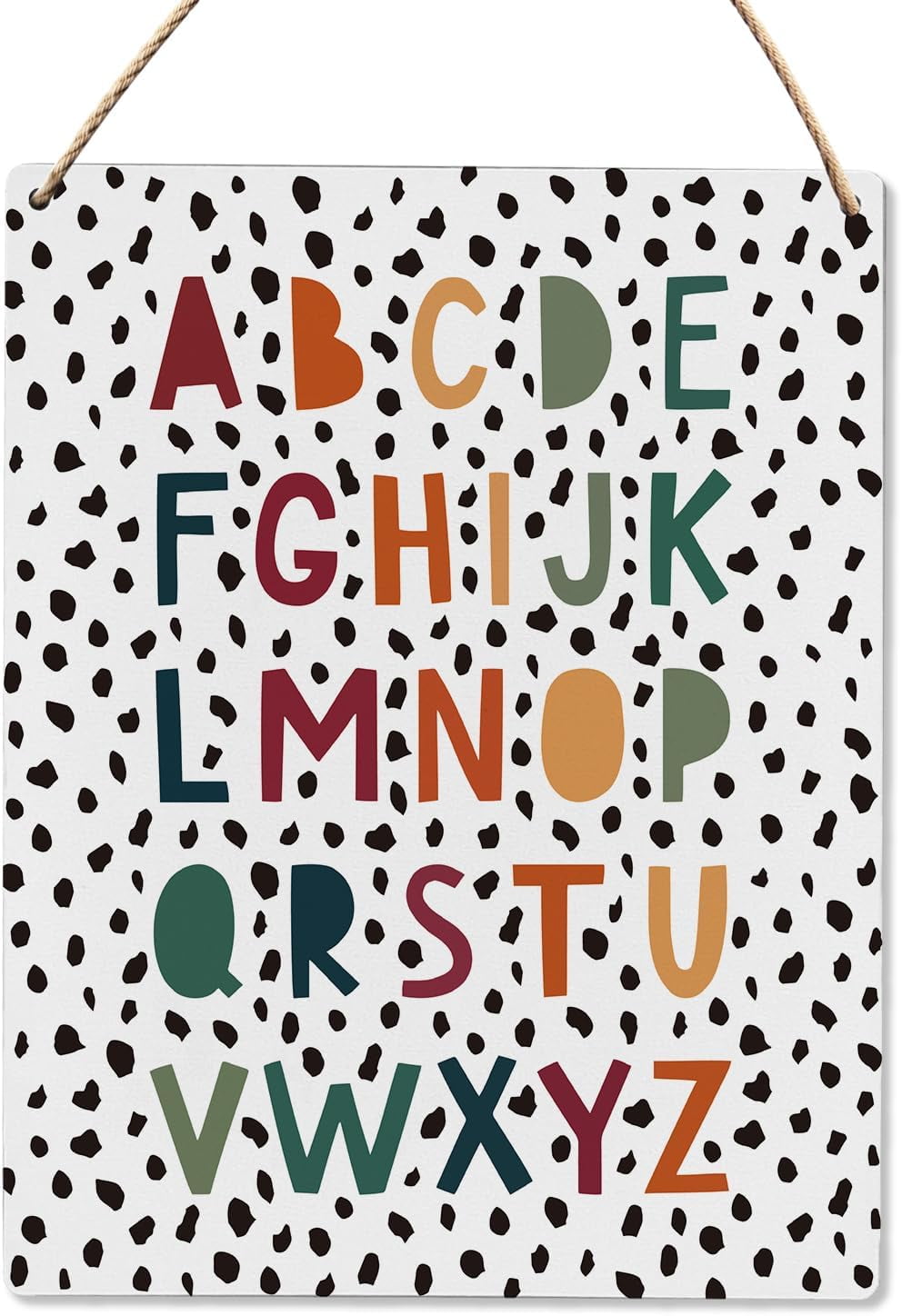 Wood Sign 8x12 Inch Kids Room Decor Abc Alphabet Wood Hanging Sign Boho ...