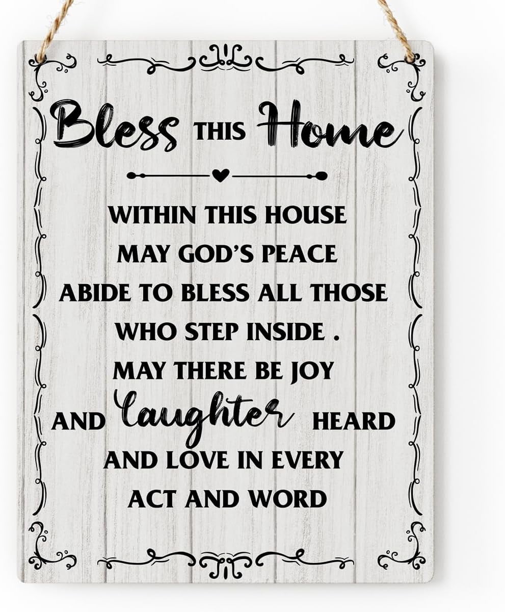 Wood Sign 8x12 Inch Lovdazzles Blessed Wall Decor House Decor New Home ...