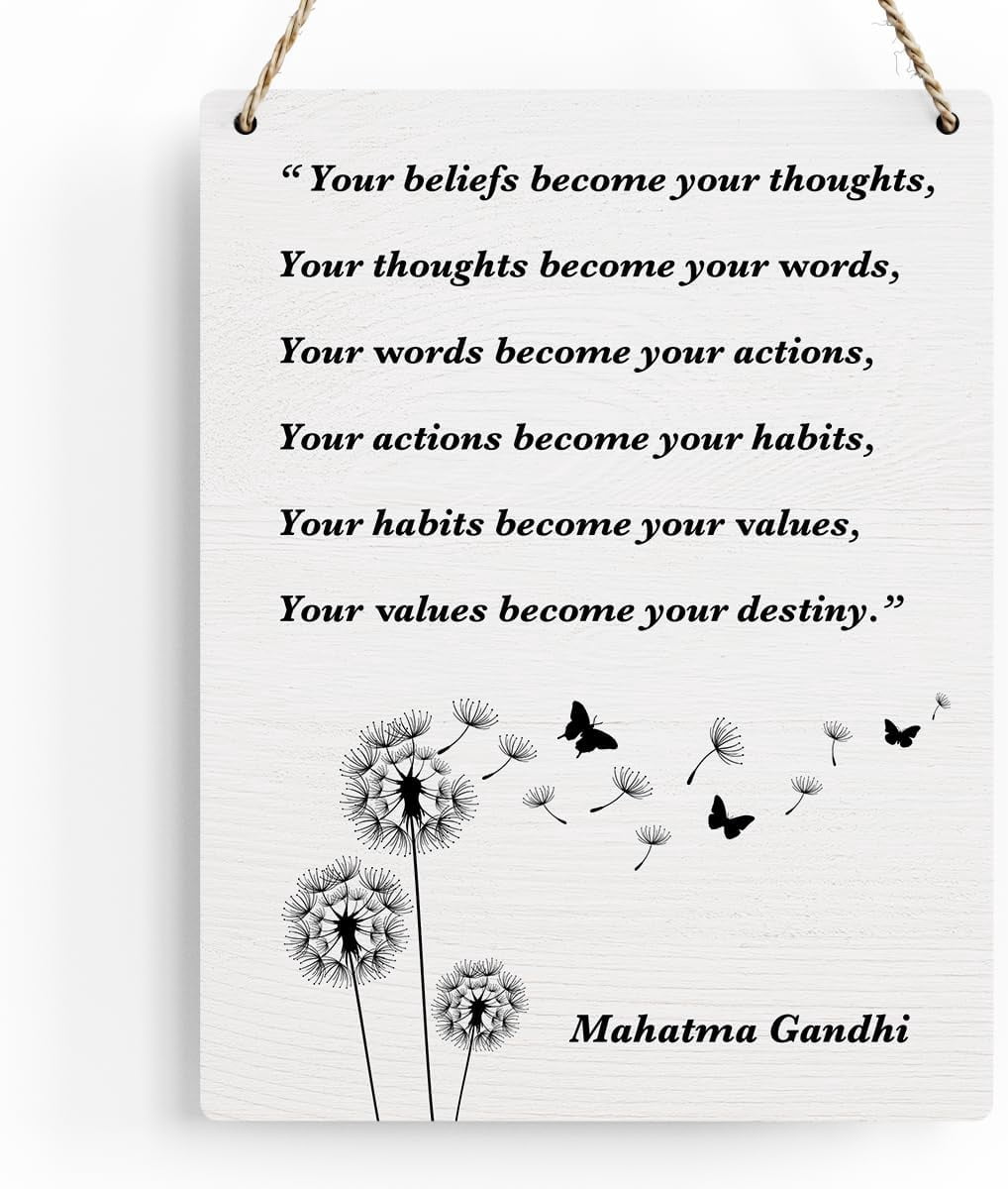 Wood Sign 8x12 Inch Motivational Life Quote Wall Art Inspirational Gift ...