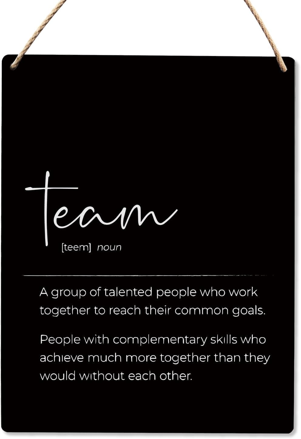 Wood Sign 8x12 Inch Office Wall Decor Team Noun Definition ...