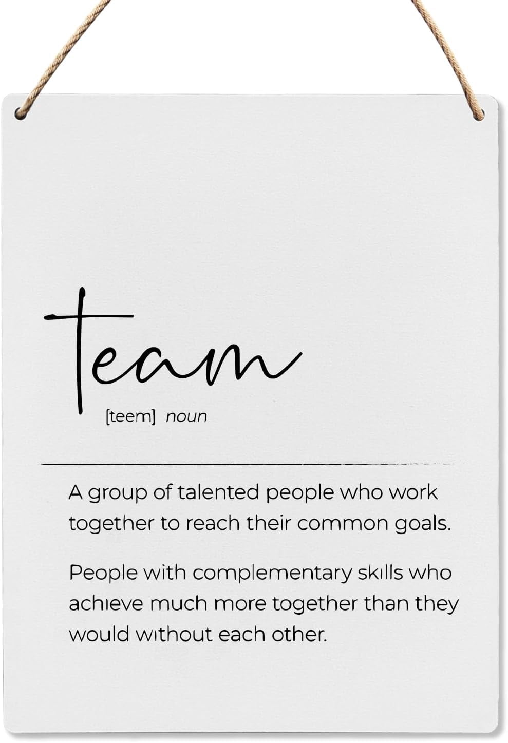 Wood Sign 8x12 Inch Office Wall Decor Team Noun Definition ...