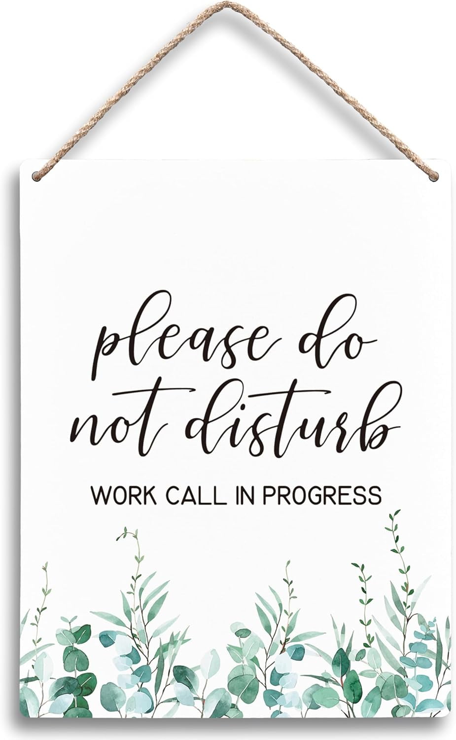Wood Sign 8x12 Inch Please Do Not Disturb Work Call In Progress Hanging ...