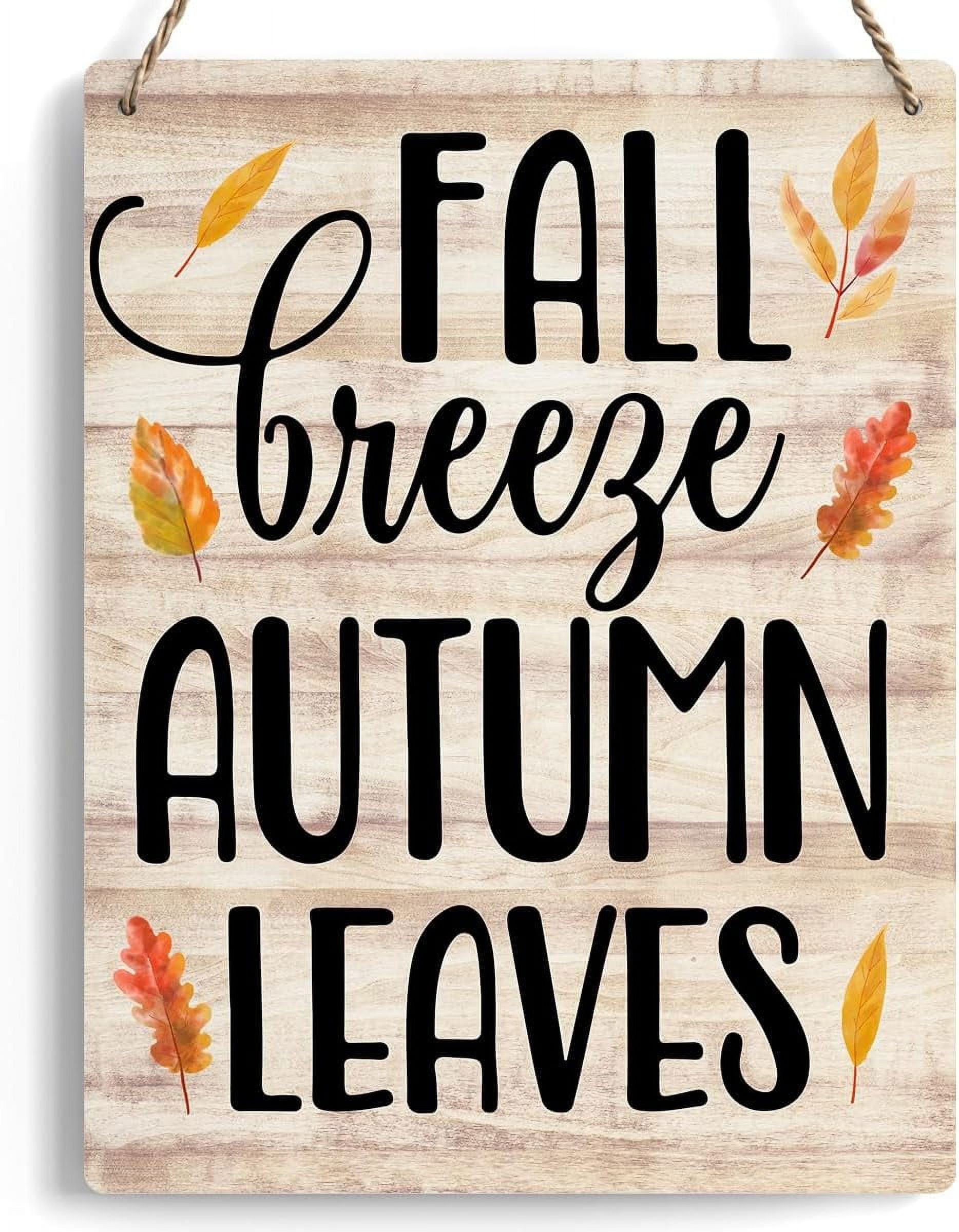 Wood Sign 8x12 Inch Retro Autumn Wood Sign Decor Fall Pumpkin Harvest ...