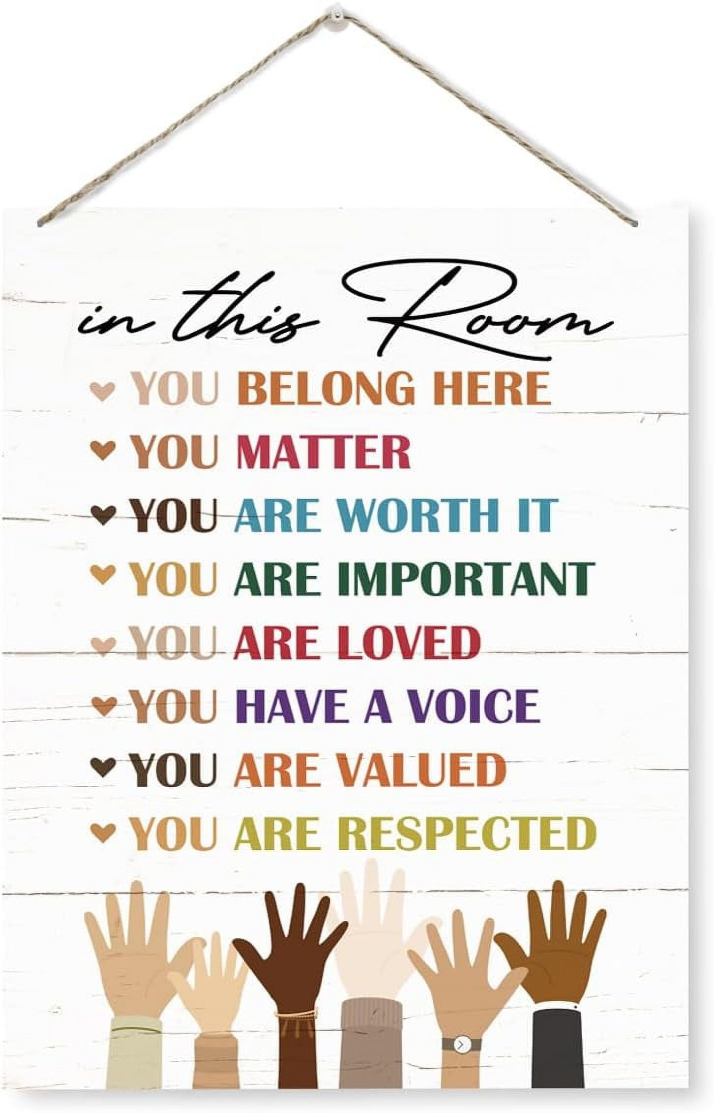 Wood Sign 8x12 Inch In This Room Sign Rustic Hanging Wooden Plaque Sign ...