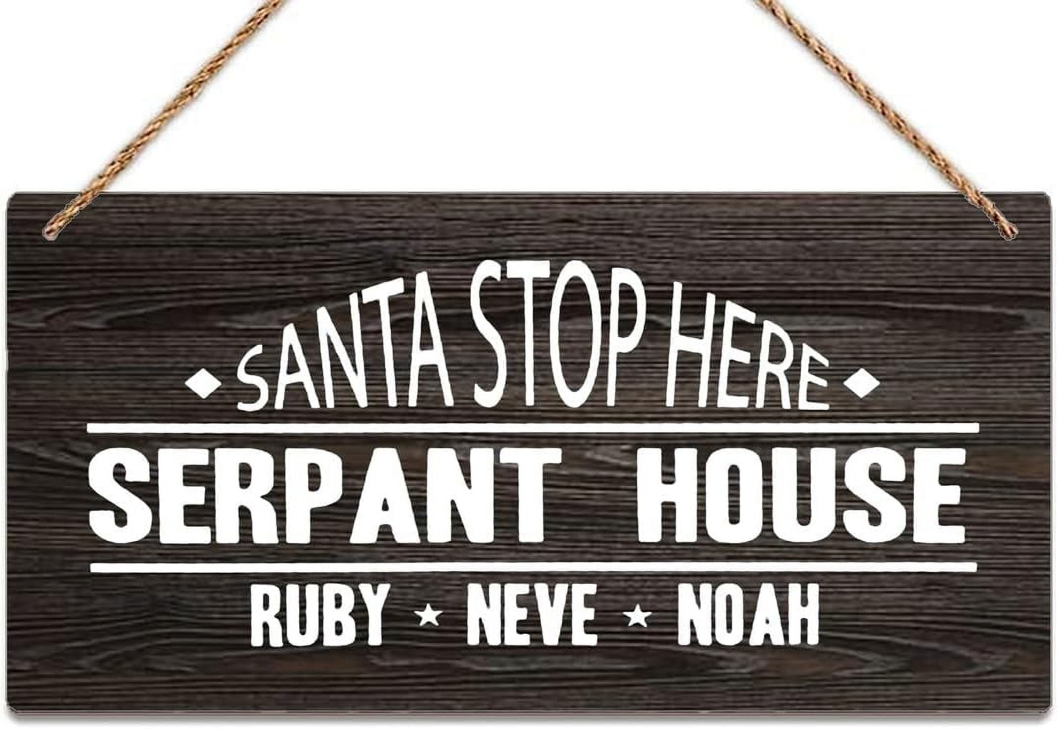 Wood Sign 6x12 Inch Rustic Hanging Wood Sign Custom Christmas Sign ...