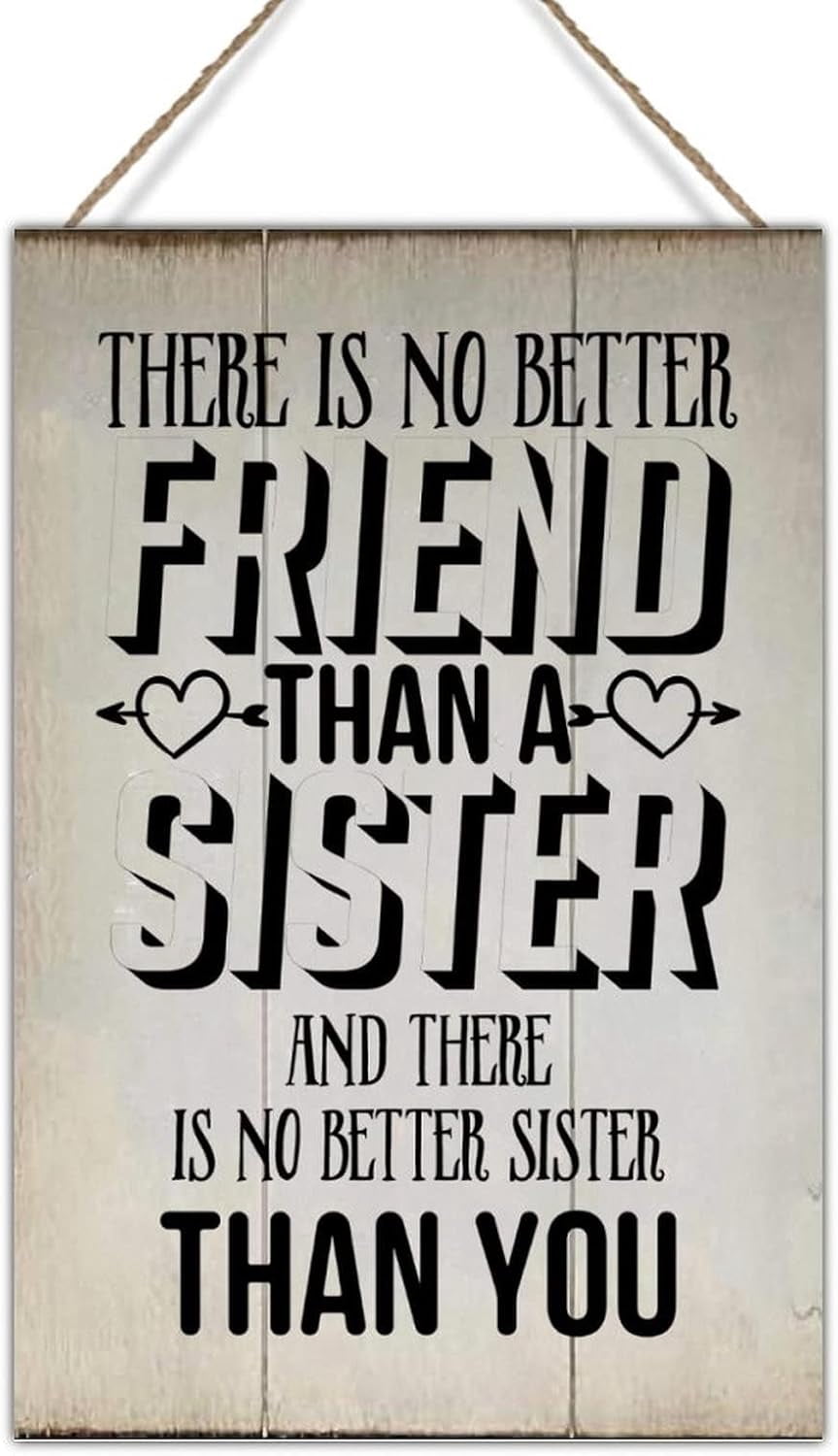 Wood Sign 8x12 Inch Rustic Sign Wood Decor There Is No Better Friend ...