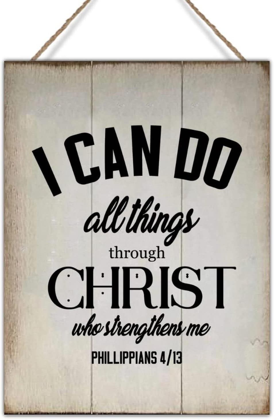 Wood Sign 8x12 Inch Rustic Wall Art Decor Sign Bible Verse Motivational ...