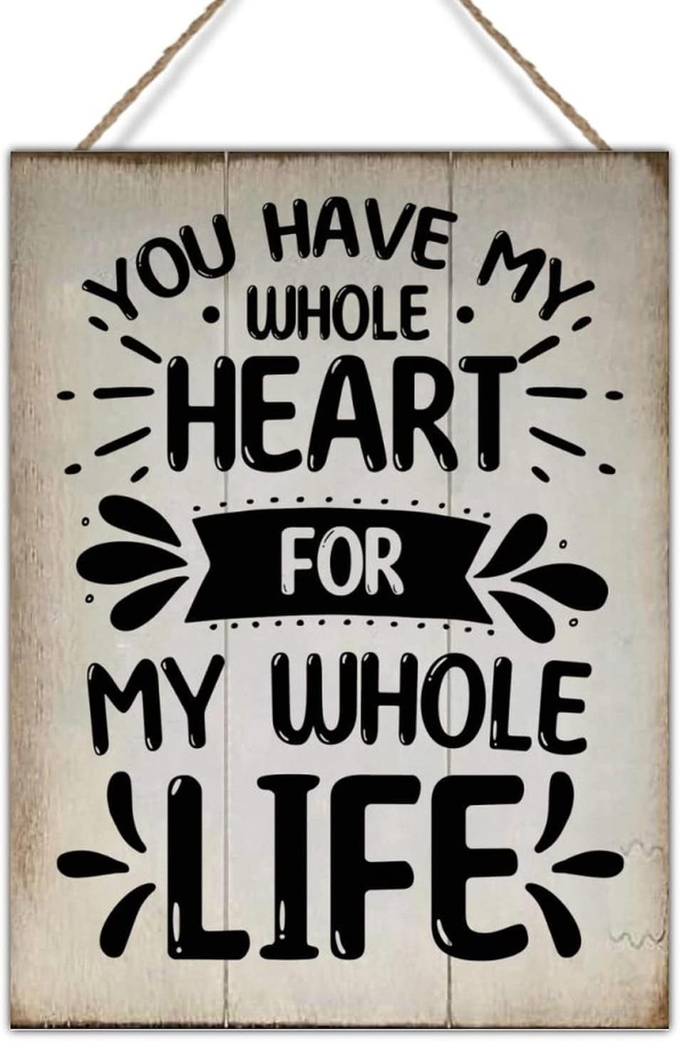 Wood Sign 8x12 Inch Rustic Wall Art Decor Sign Inspirational Quote ...