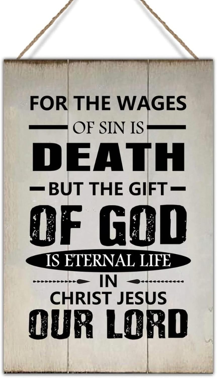 Wood Sign 8x12 Inch Rustic Wall Decor Wood Sign Religious Jesus ...